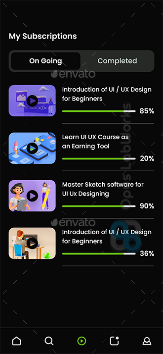 Online Learning App UI Kit| Online exam app UI Kit| Online Class App UI Kit| CourseHub, Web Elements